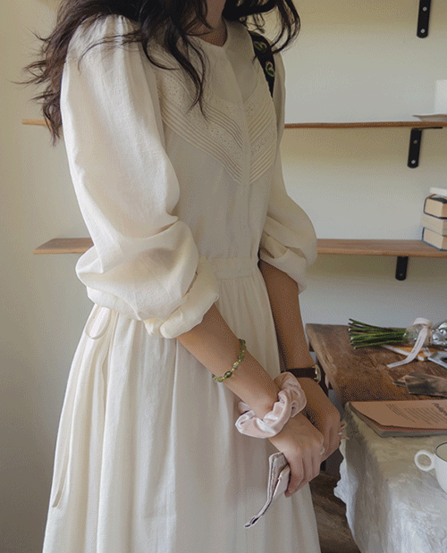 [[LABEL] 마이델리 여리무드 레이스 핀턱 원피스 [size:F(55~66)]]