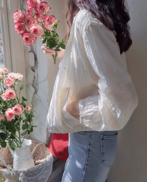 [[LABEL] 하이츠빈 스프링눈꽃 러블리 바람살랑 쉬폰 집업점퍼[size:F(55~66)]]